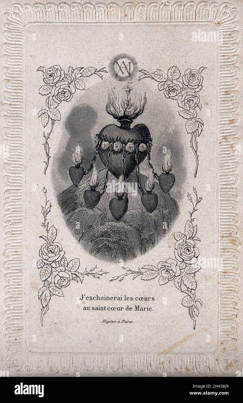 Saint Mary (the Blessed Virgin). Etching Stock Photo - Alamy