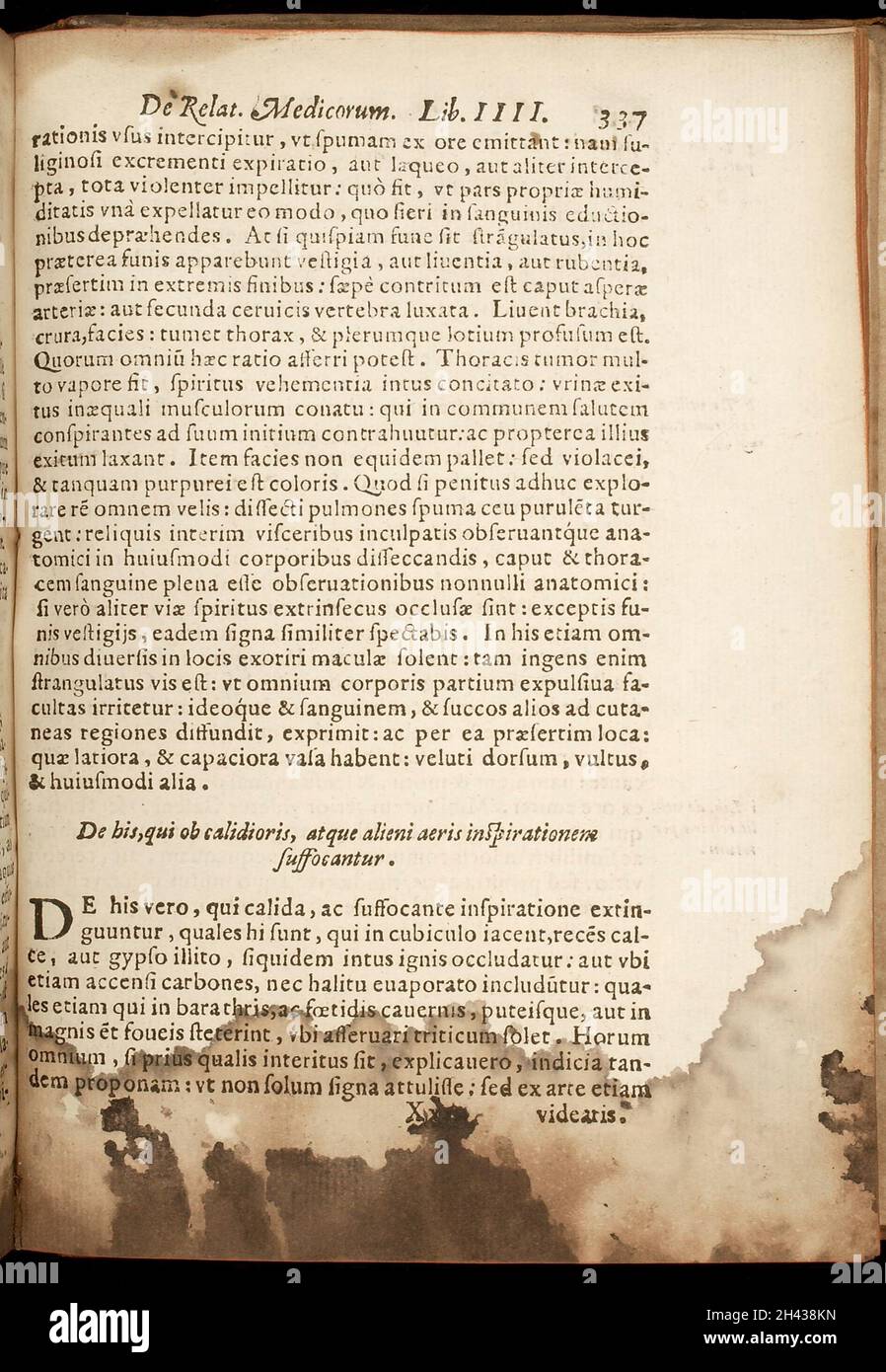 Page of Text from Fidelis' De relationibus medicorum Stock Photo - Alamy