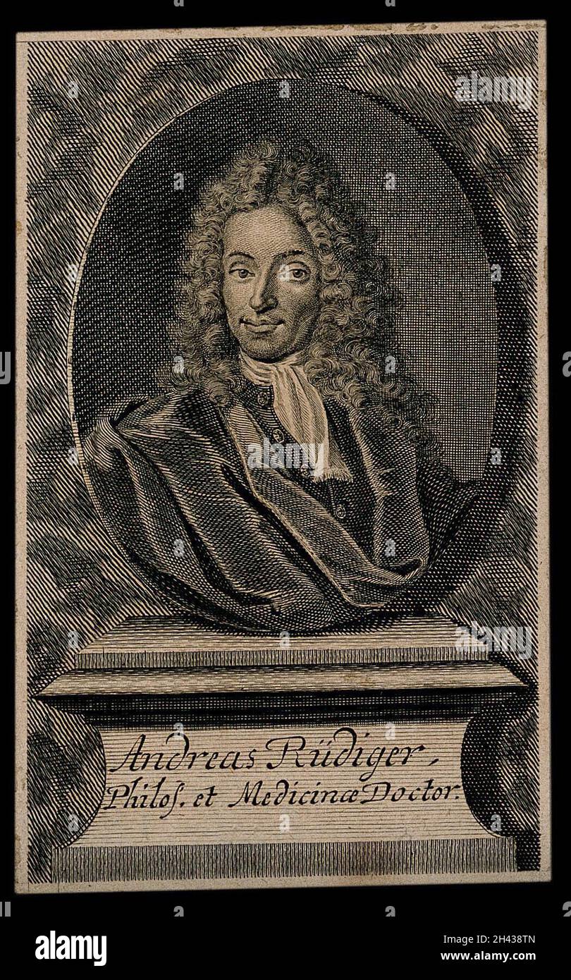 Andreas Rüdiger [Ridiger]. Line engraving Stock Photo - Alamy