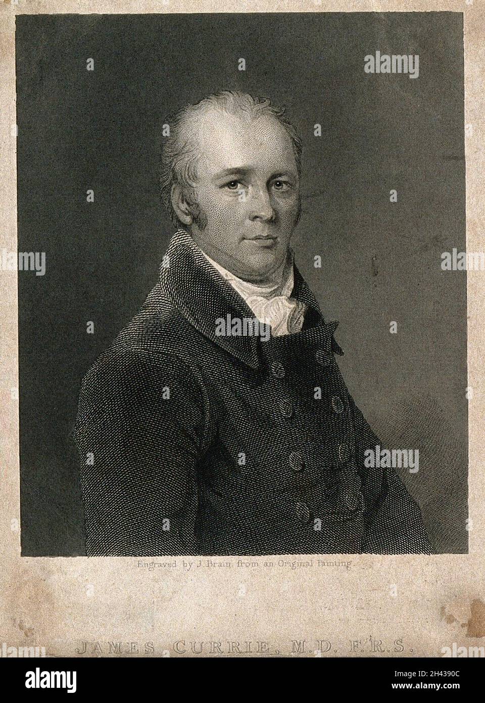 James Currie. Stipple engraving by J. Brain after T. Hargreaves Stock ...