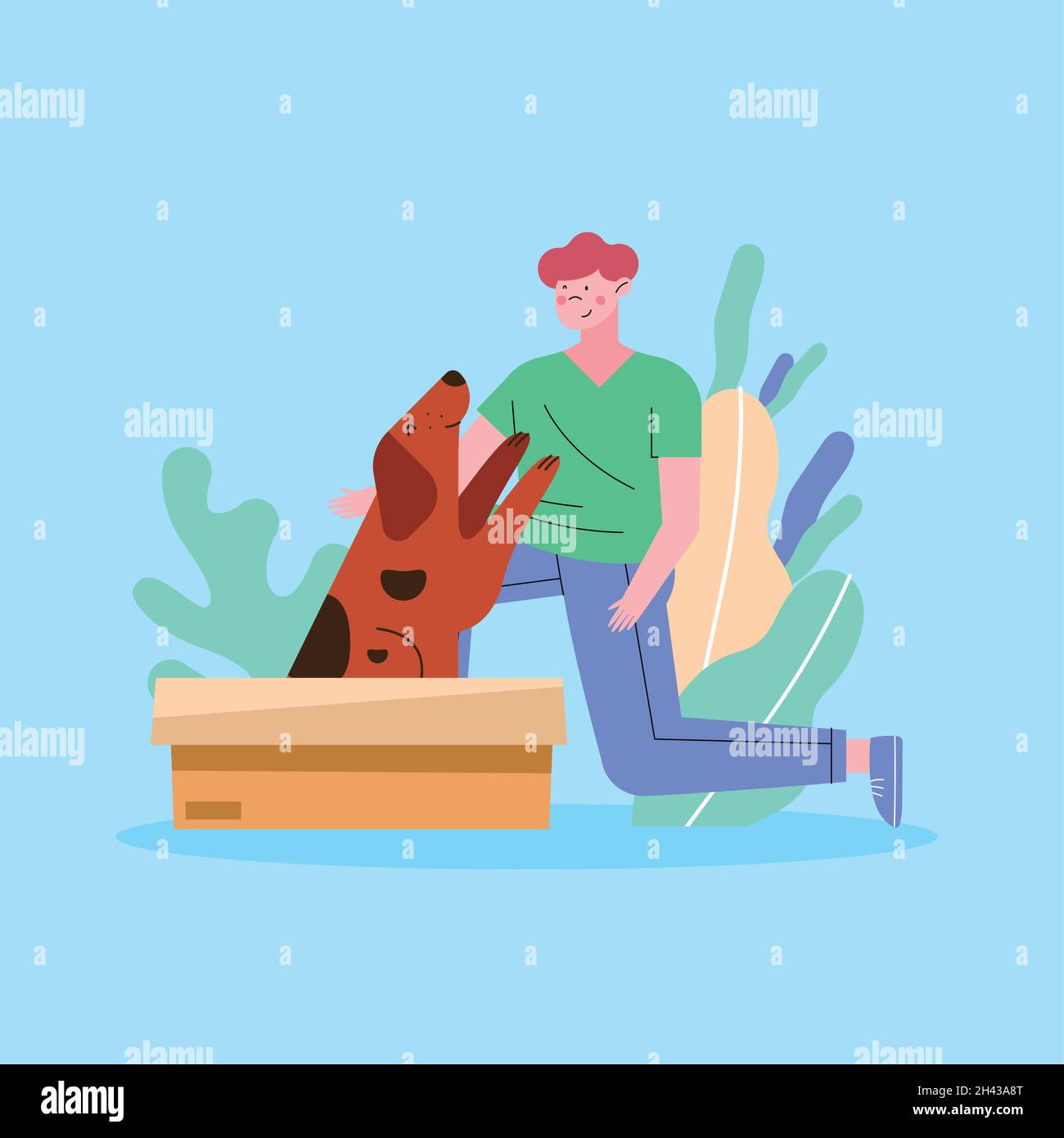 Male animal adoption Stock Vector Images - Alamy
