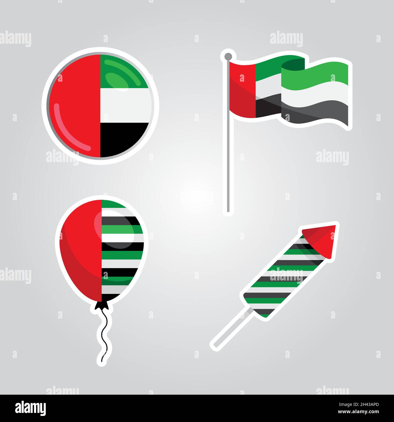 four UAE national set icons Stock Vector Image & Art - Alamy