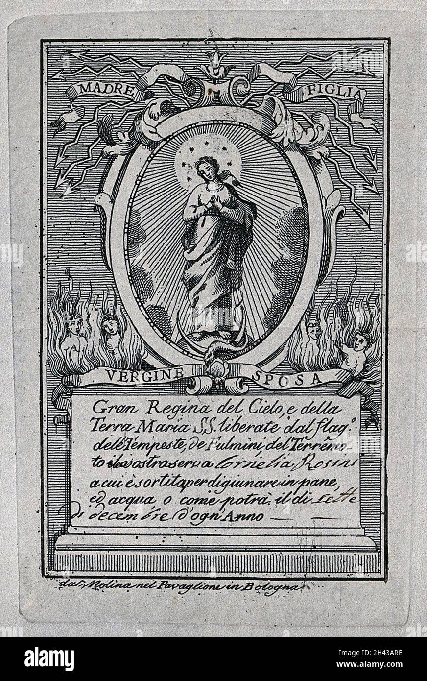 Virgin mary portrait etching hi-res stock photography and images - Alamy