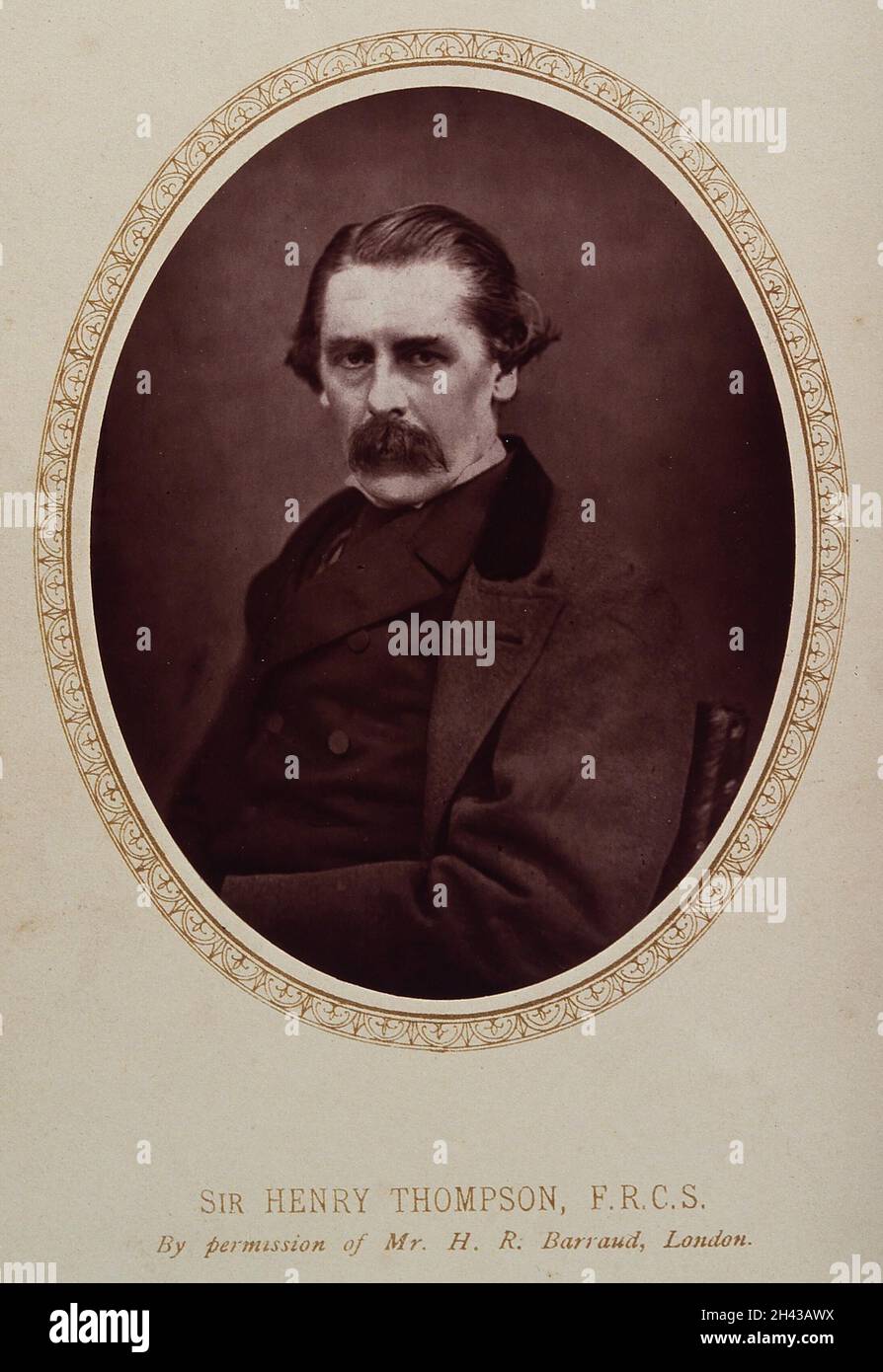 Sir Henry Thompson. Photograph after H.R. Barraud Stock Photo - Alamy