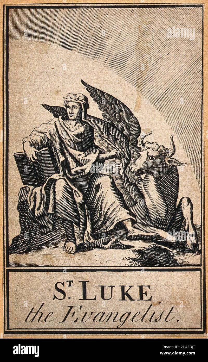 Saint Luke. Etching Stock Photo - Alamy