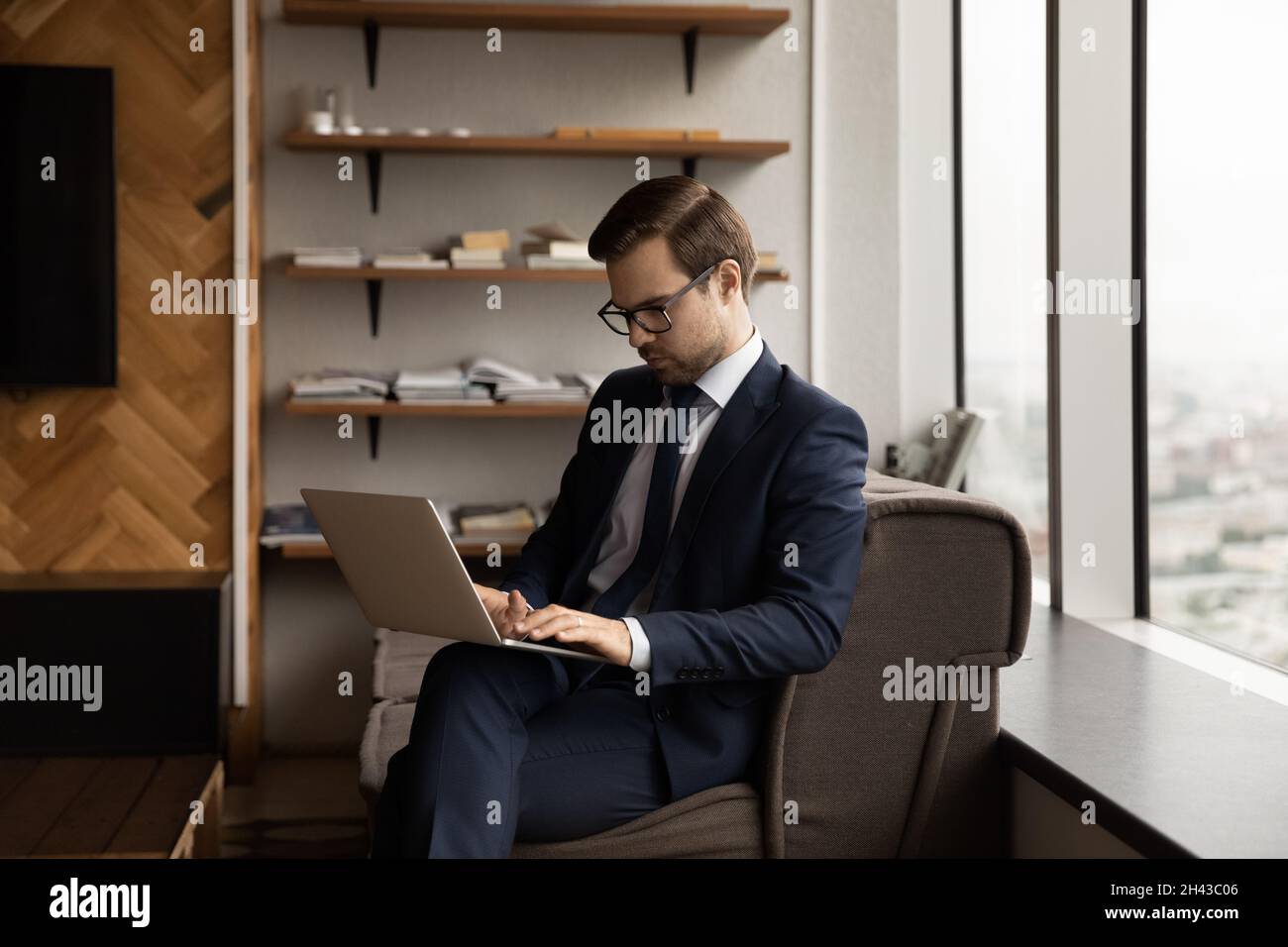 Focused on working computer hi-res stock photography and images - Alamy
