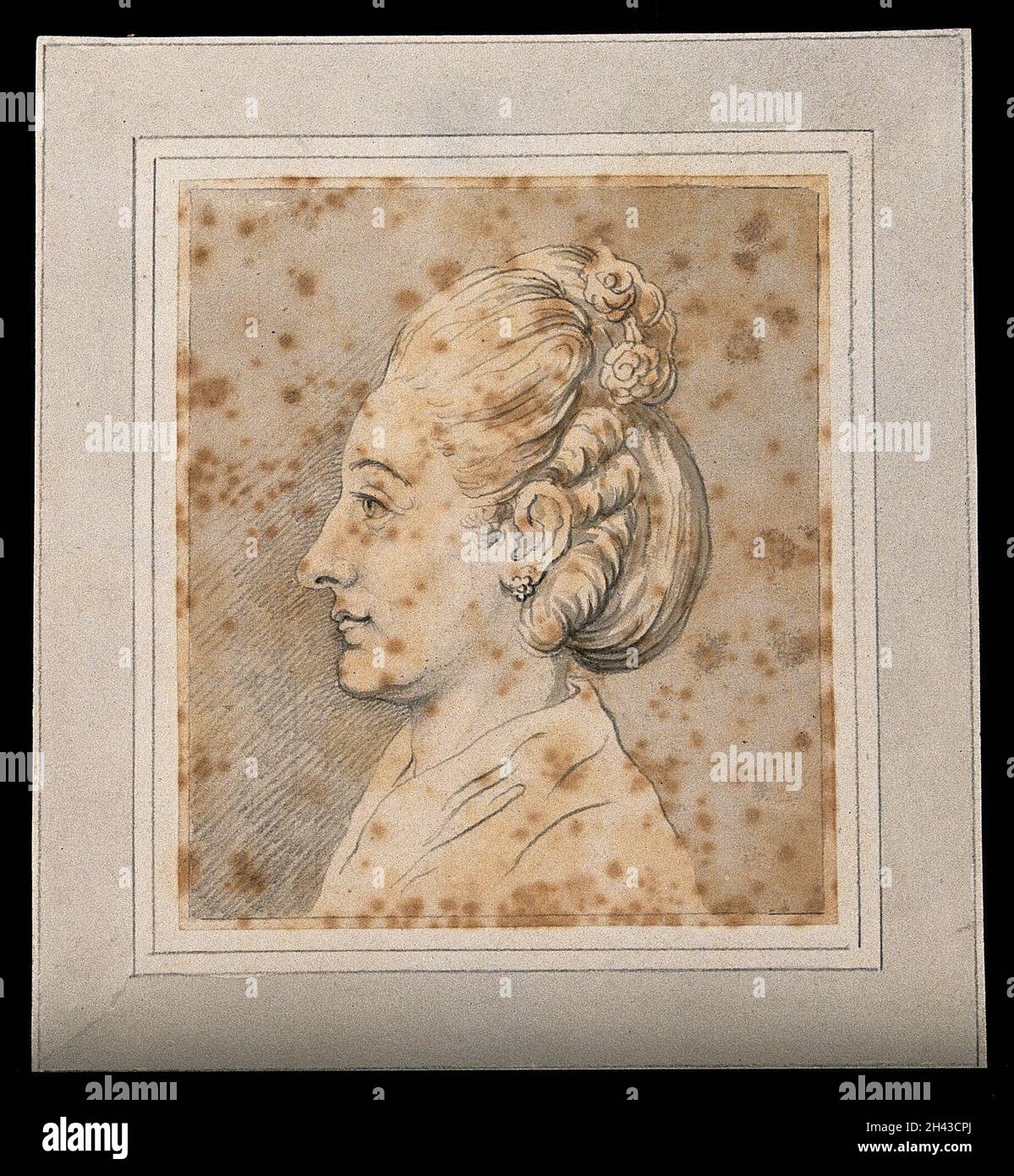 Profile of a benign looking woman exemplifying Lavater's principle of ...