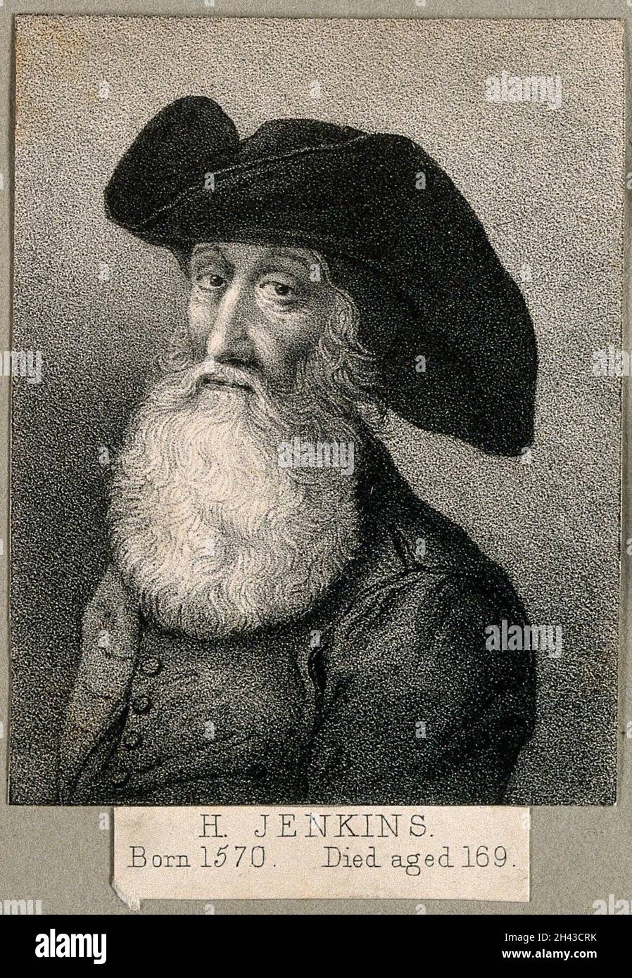 Henry Jenkins, aged 169. Stipple engraving after R. Walker Stock Photo ...