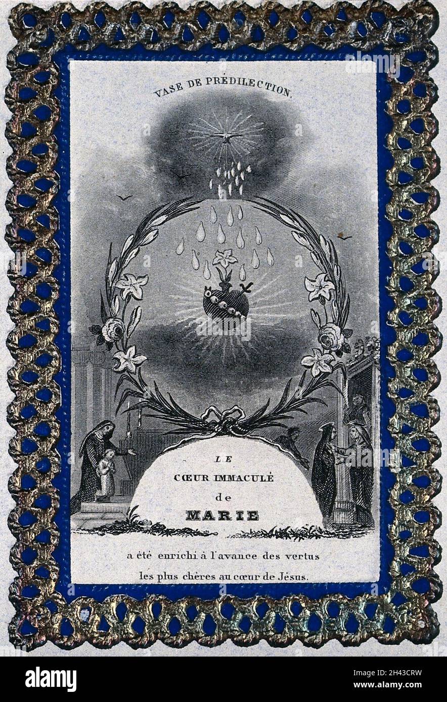 Saint Mary (the Blessed Virgin). Engraving Stock Photo - Alamy