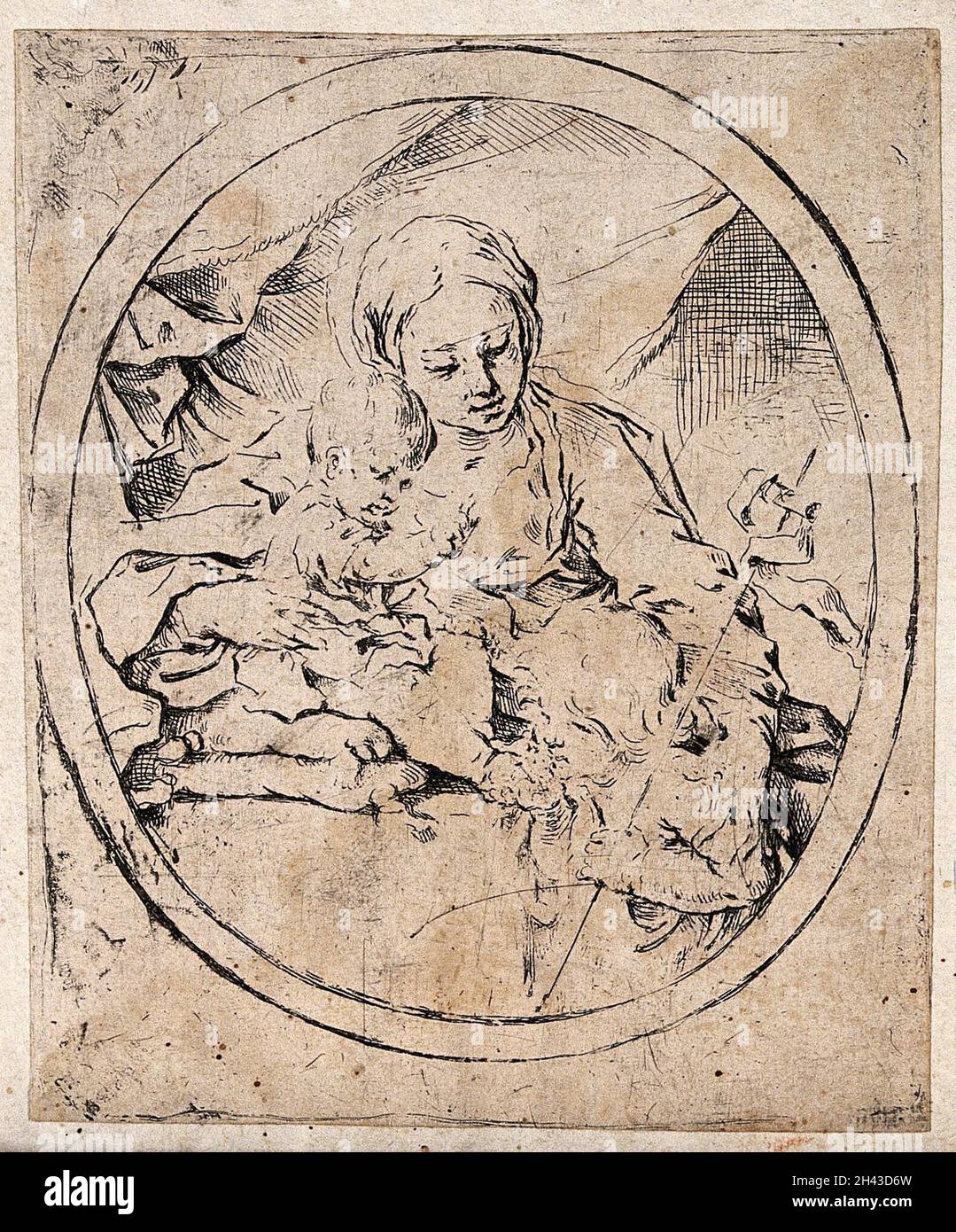 Saint Mary (the Blessed Virgin) with the Christ Child and Saint John ...