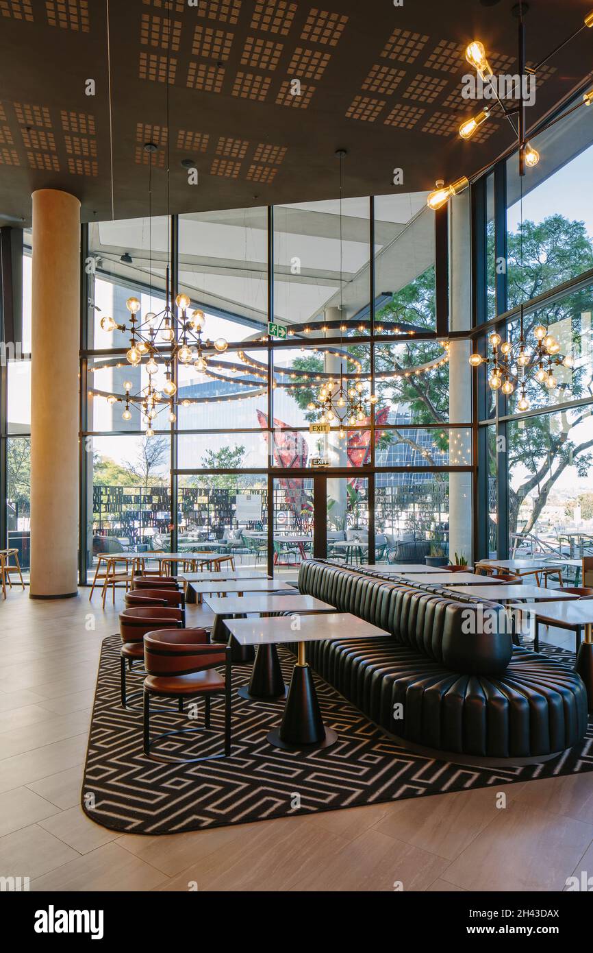 Ground level restaurant interior. Radisson RED Rosebank, Johannesburg ...