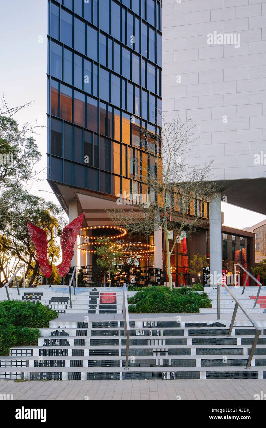 Mosaic stairs in the approach up to the hotel from Oxford Street ...
