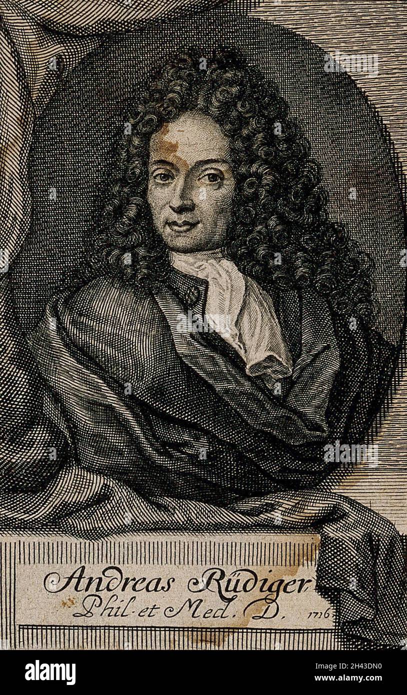 Andreas Rüdiger [Ridiger]. Line engraving Stock Photo - Alamy