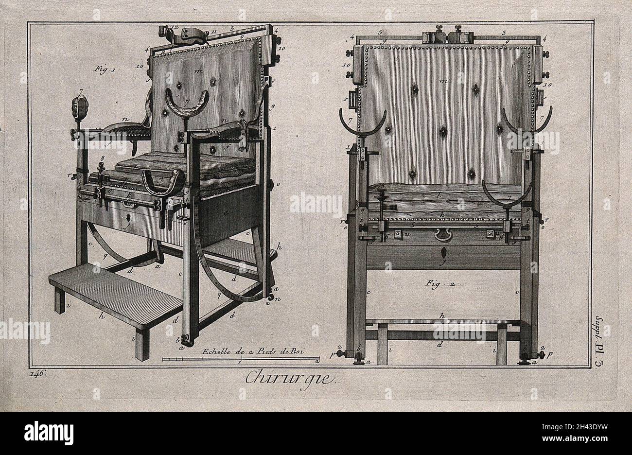 Surgical instruments. Engraving with etching Stock Photo - Alamy