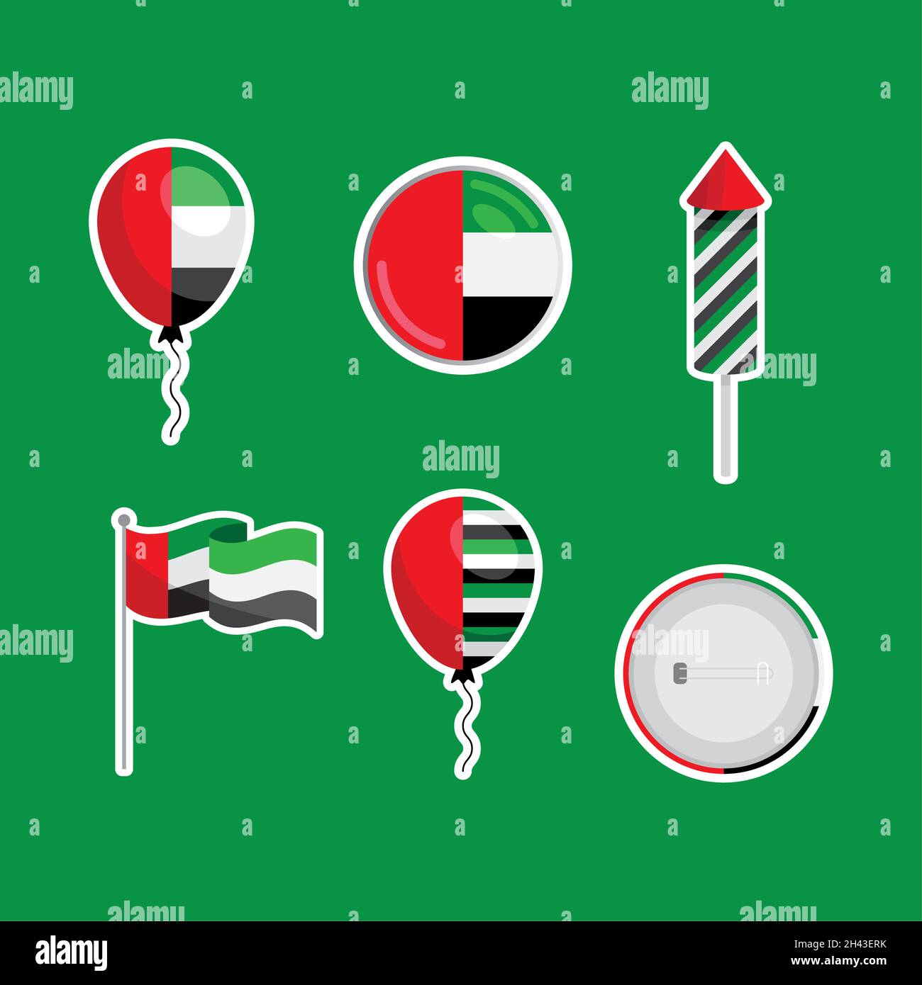 six UAE national set icons Stock Vector Image & Art - Alamy