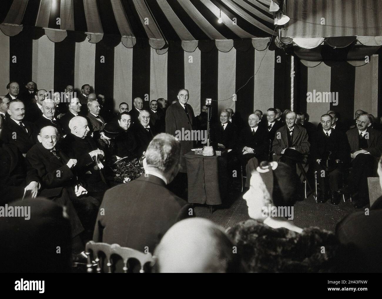 Henry Solomon Wellcome speaking at the cornerstone ceremony for the ...