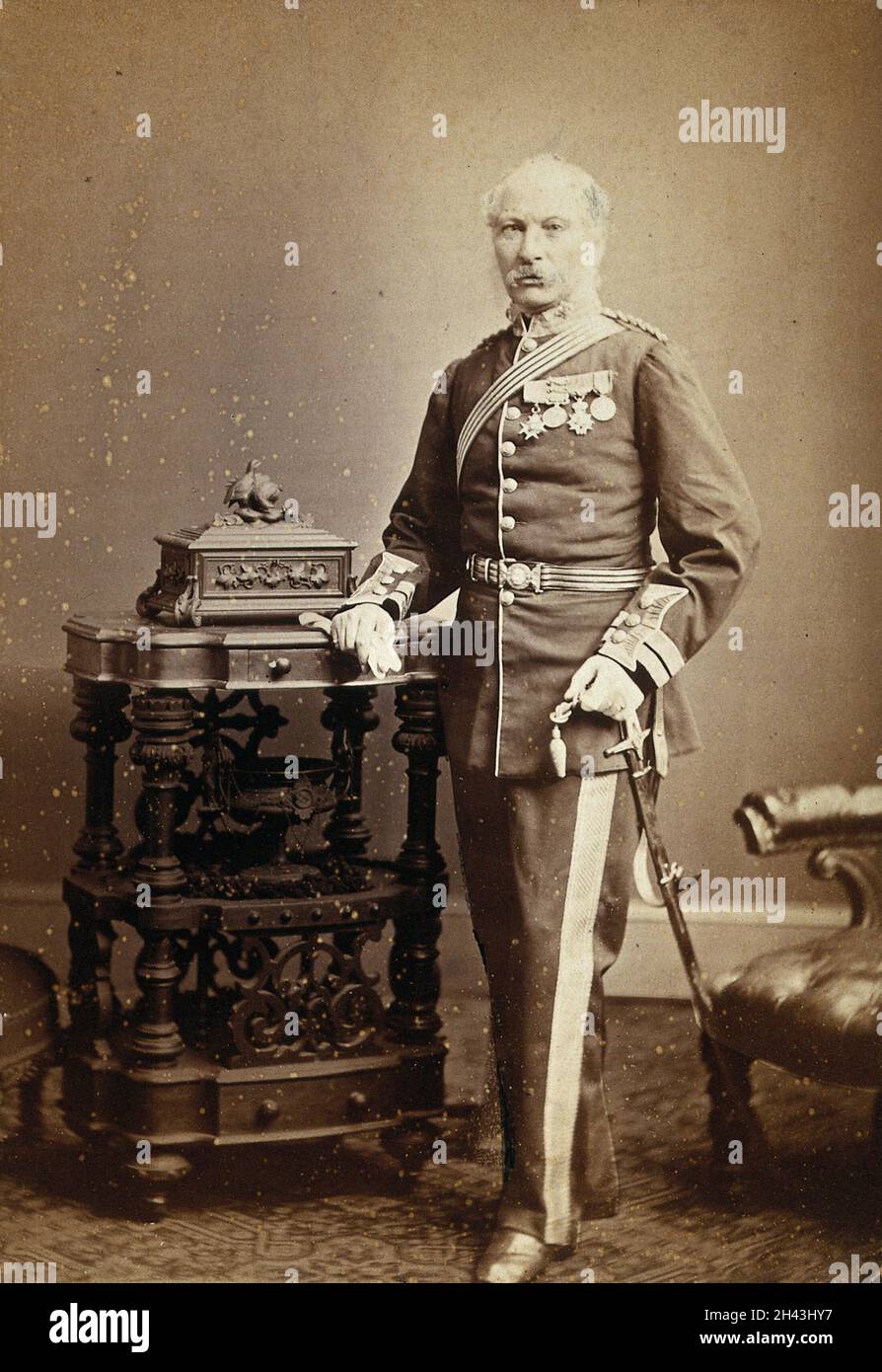 Sir Thomas Longmore. Photograph by Adams & Stilliard, 1877 Stock Photo ...