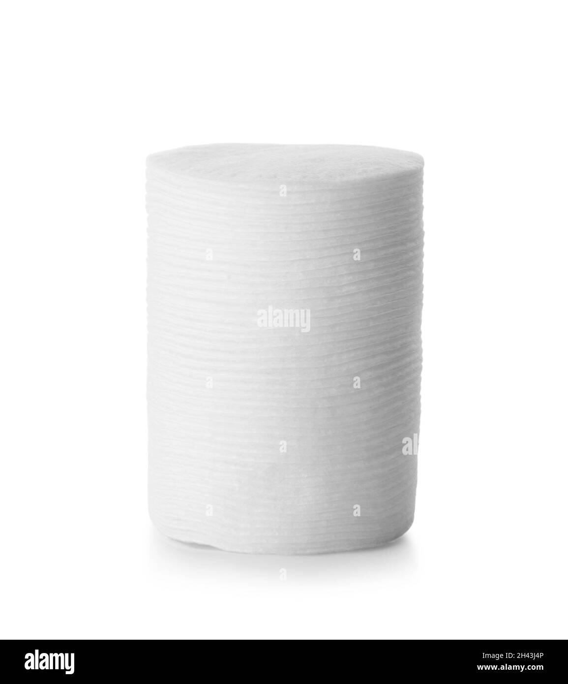 Stack of round cotton pads on white background Stock Photo - Alamy