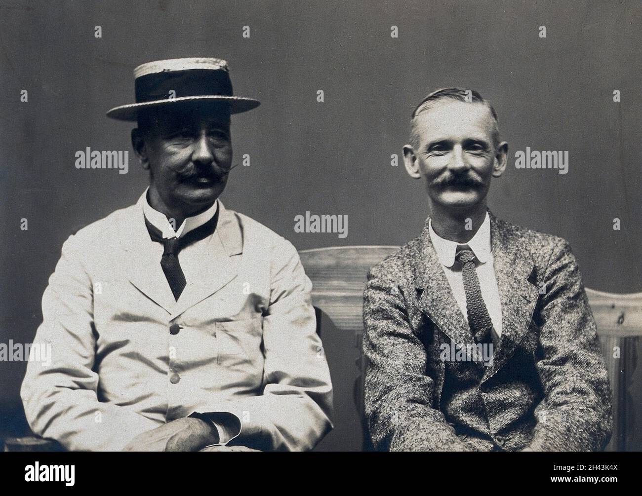 Donald Morphett Mars Ross (left) and an unidentified man (right ...