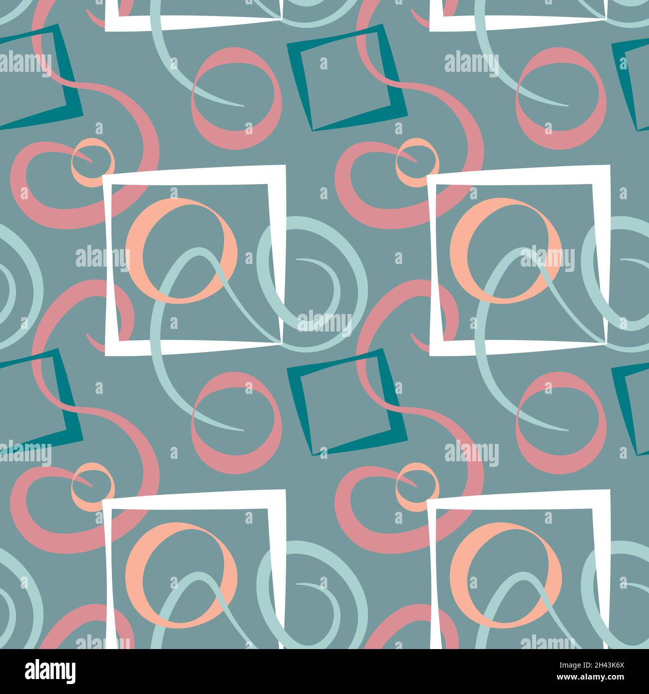 Seamless pattern, infinite texture - Illustration on a square ...