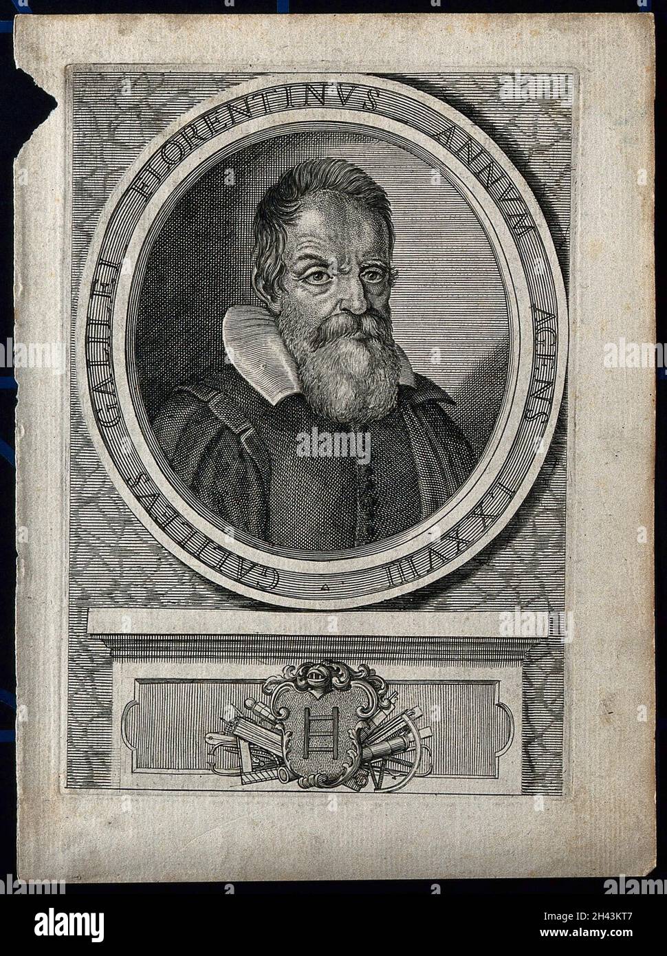 Galileo Galilei. Line engraving Stock Photo - Alamy
