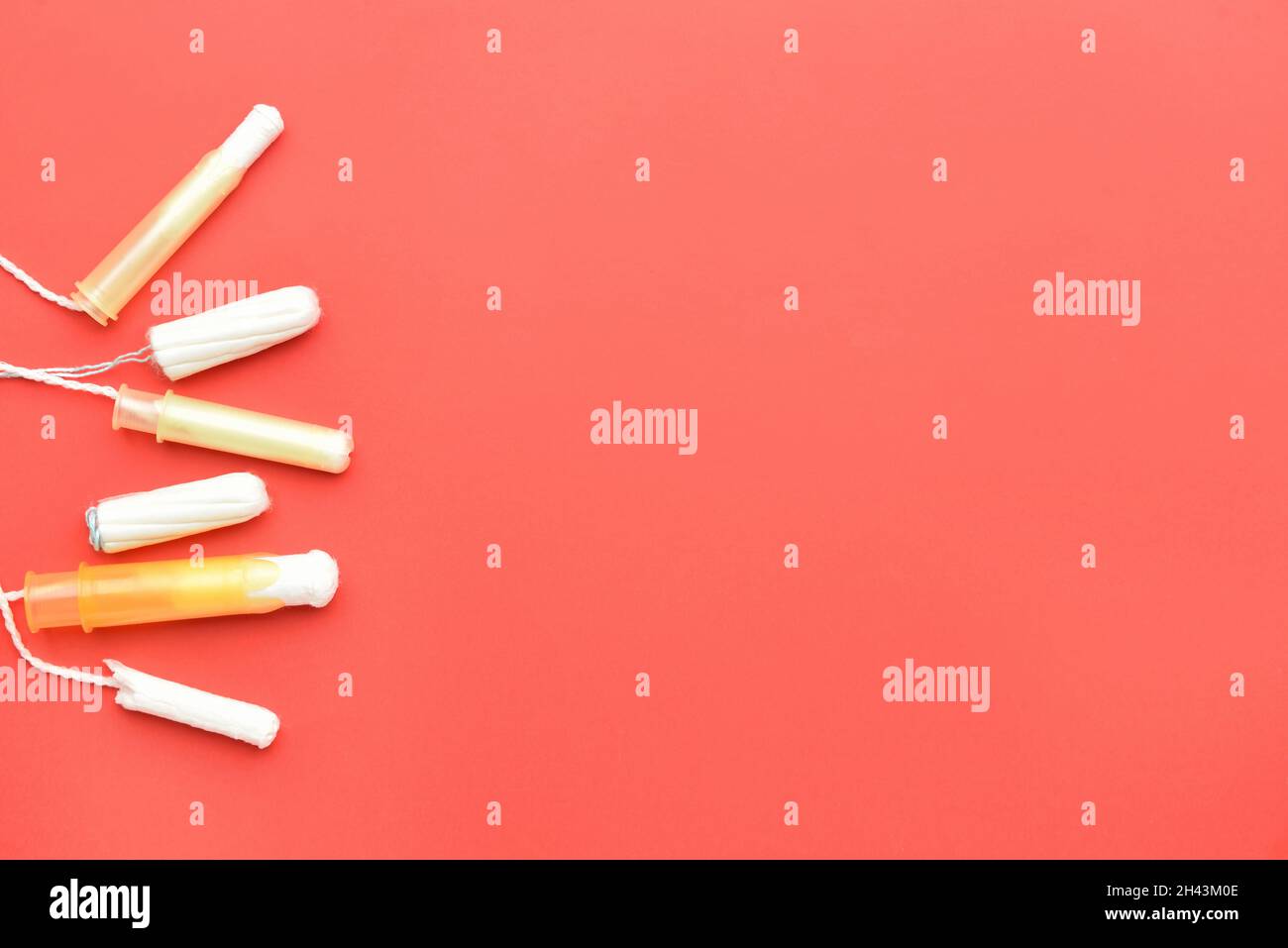 Tampons on red background hi-res stock photography and images - Alamy