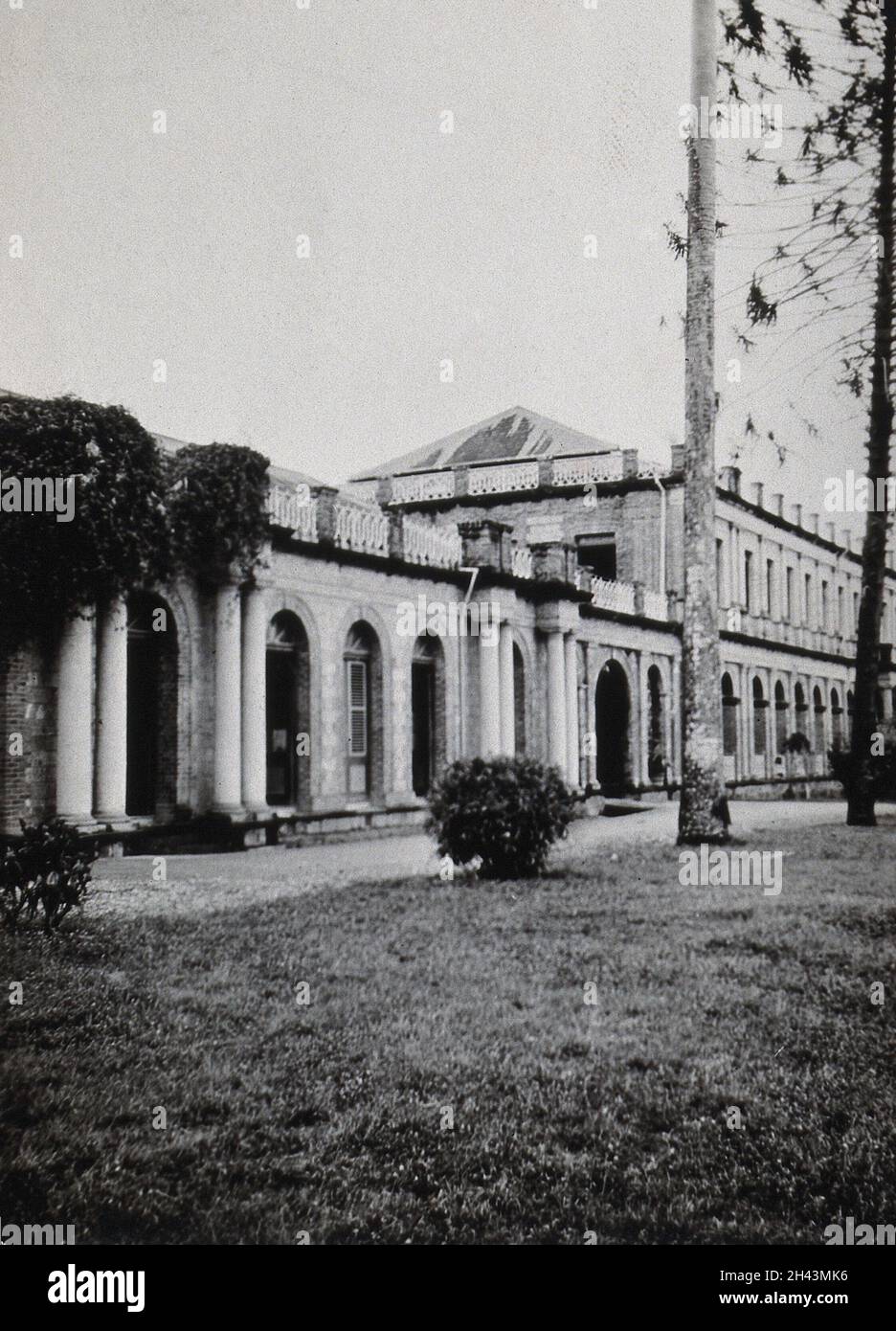 Colonial Hospital, Port of Spain, Trinidad: exterior. Photograph, 1910/ ...