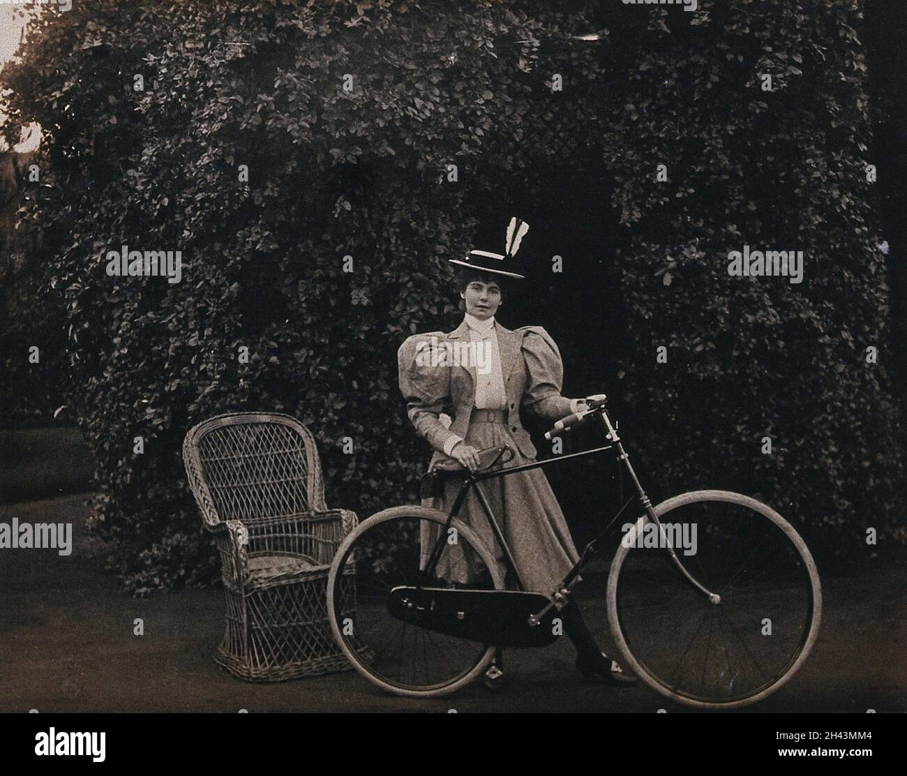 South Africa: Mrs Bell posing with her bicycle. 1896 Stock Photo - Alamy