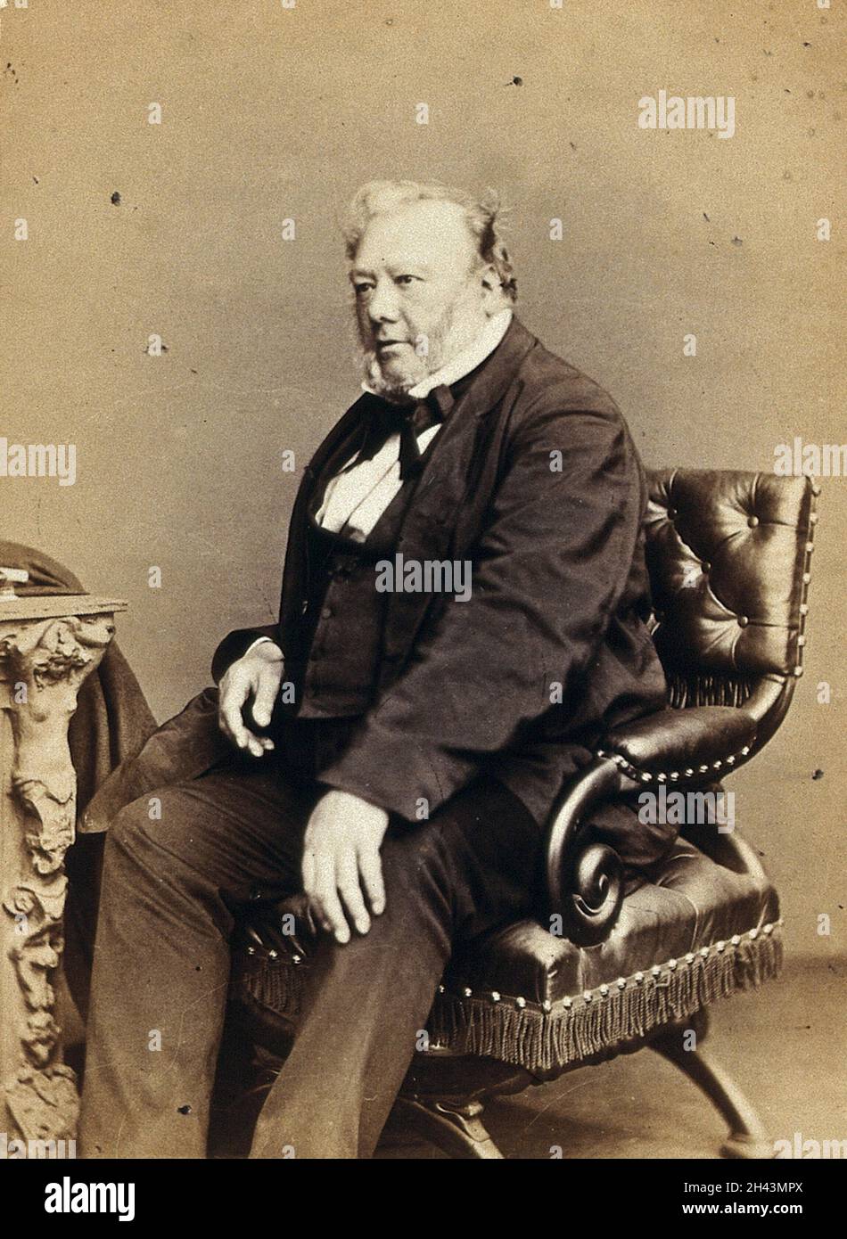 Francis Henry Ramsbotham. Photograph by Ernest Edwards, 1868 Stock ...