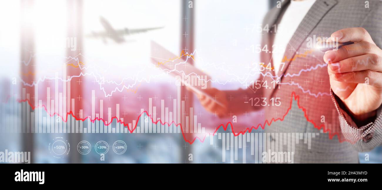 Business Graph Stock Market chart Stock Photo - Alamy