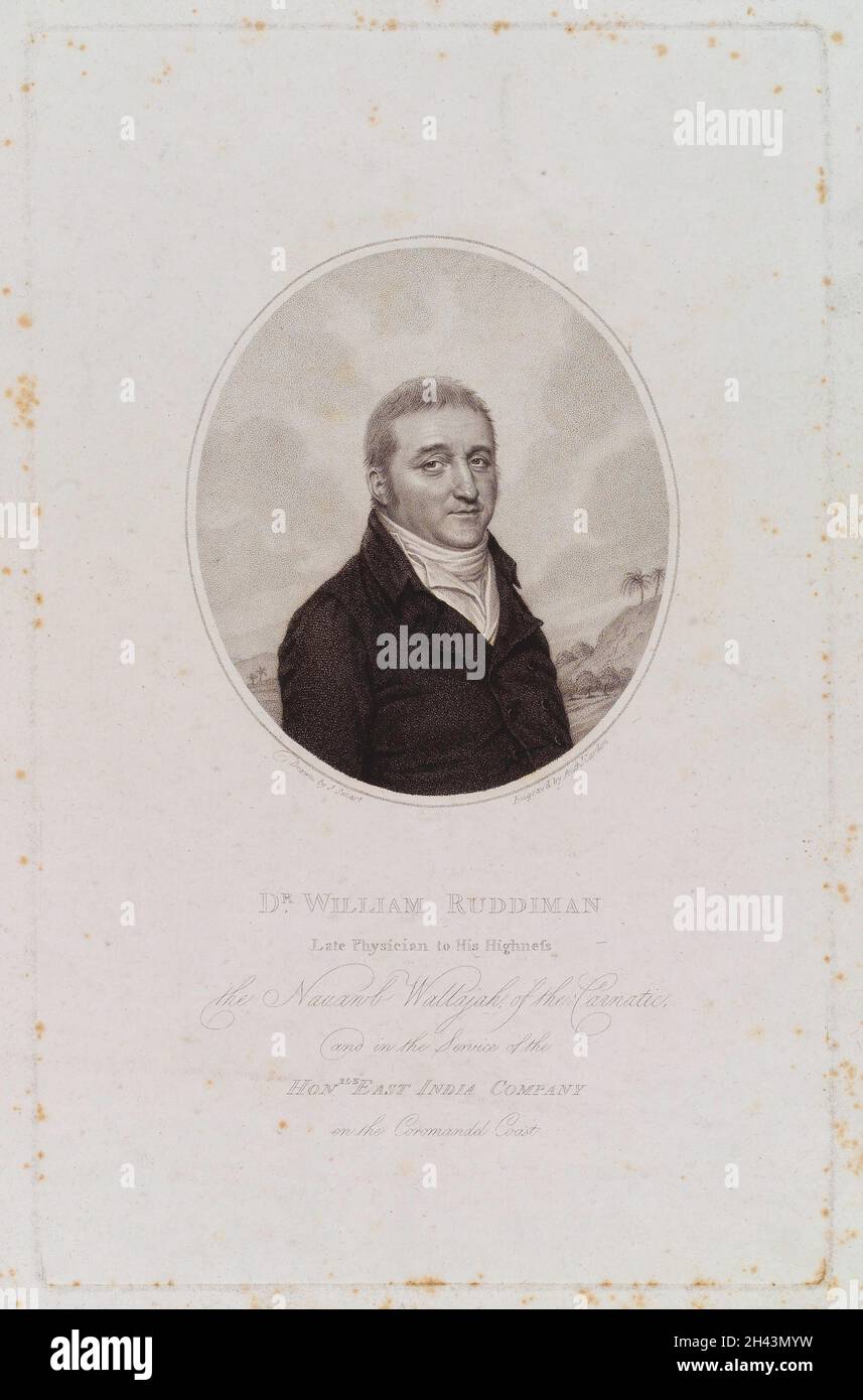 William Ruddiman. Stipple engraving by A. Cardon after J. Smart Stock ...