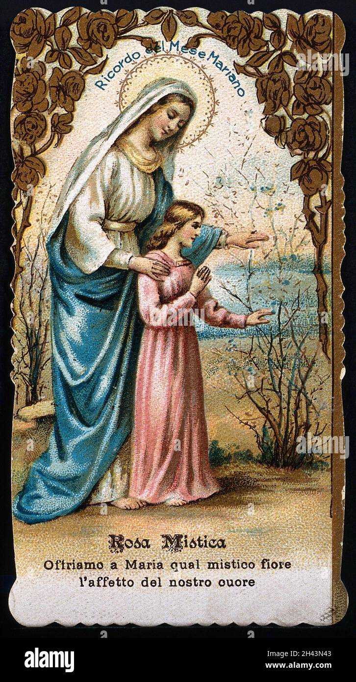 Saint Mary (the Blessed Virgin). Colour photogravure Stock Photo - Alamy