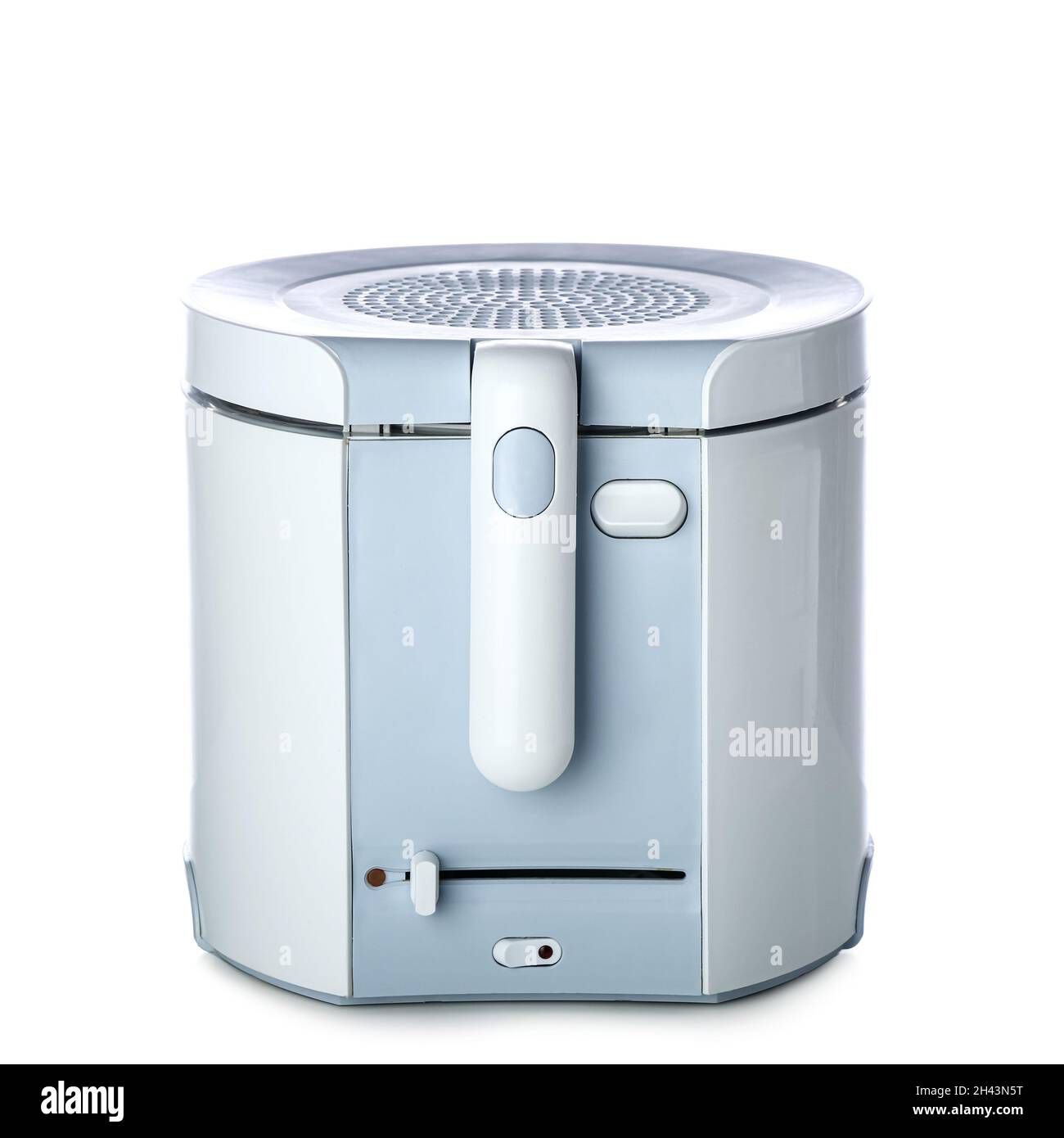 Modern deep fryer on white background Stock Photo - Alamy