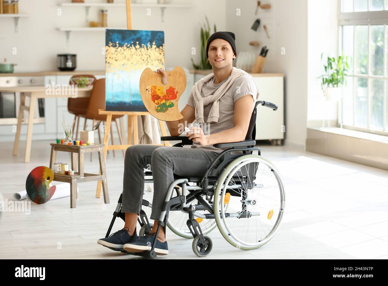 Handicapped painter hi-res stock photography and images - Alamy