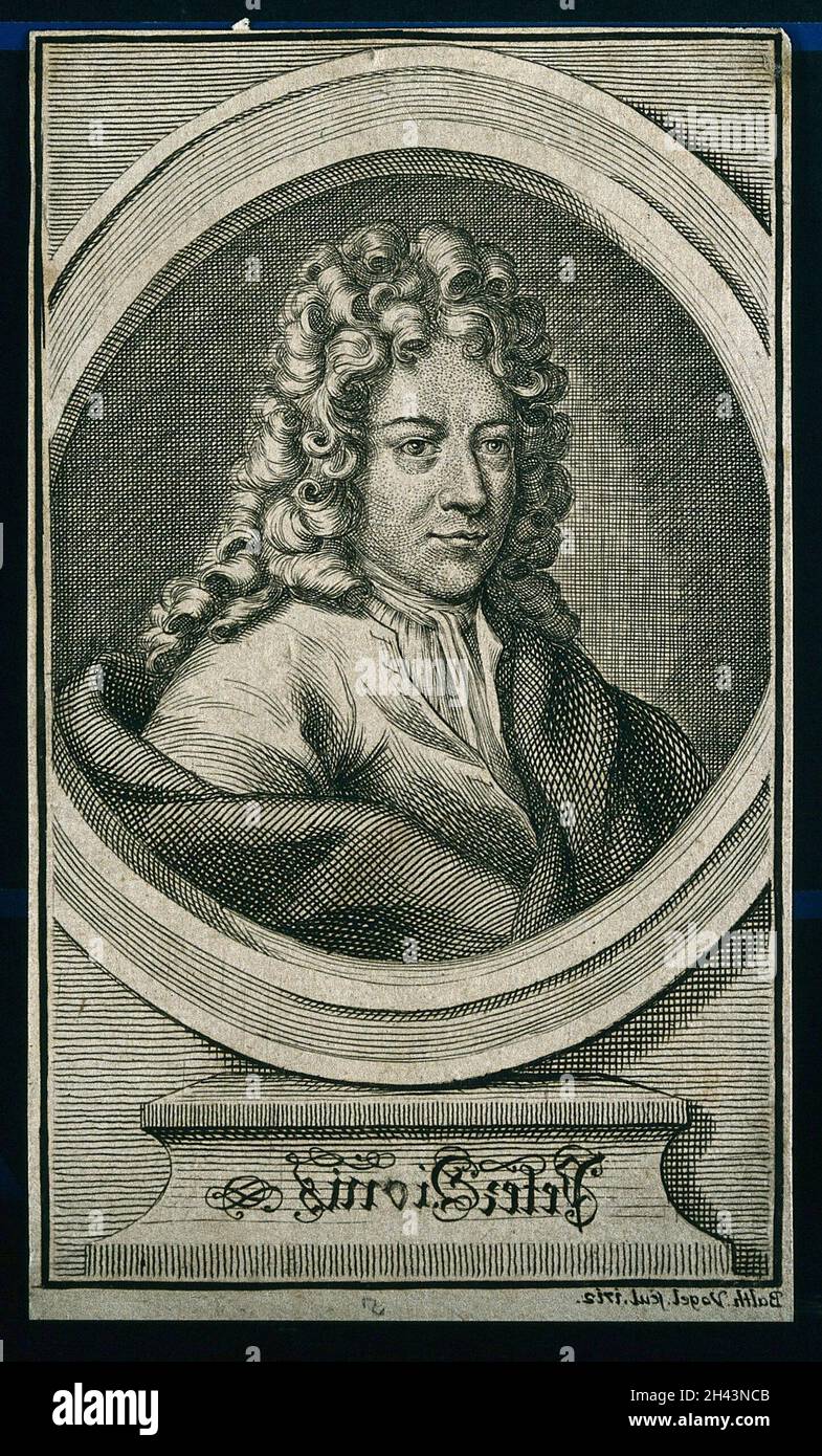 Pierre Dionis. Line engraving by J. Gaspard, 1694 Stock Photo - Alamy