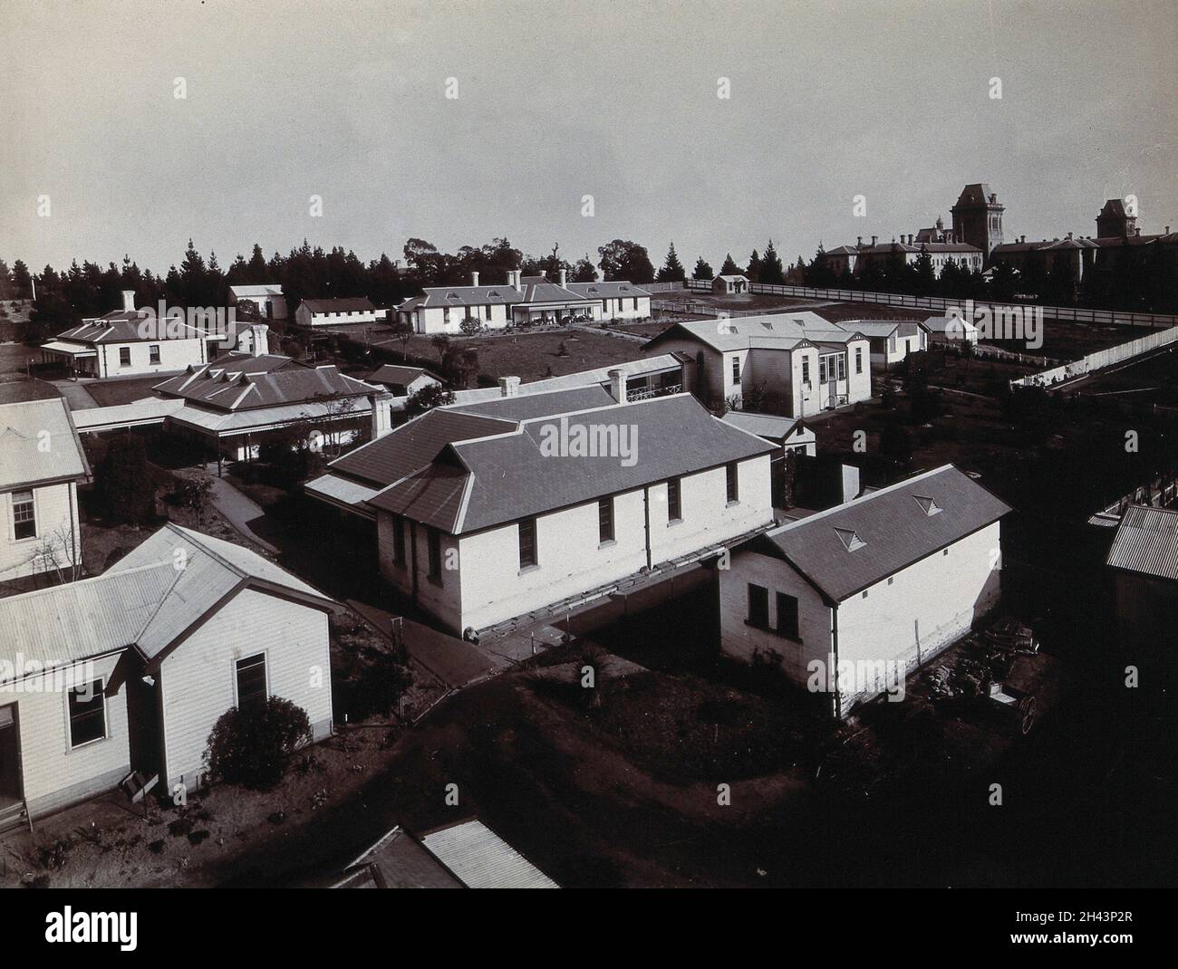 Metropolitan Lunatic Asylum, Kew, Victoria (Australia): view of some of ...