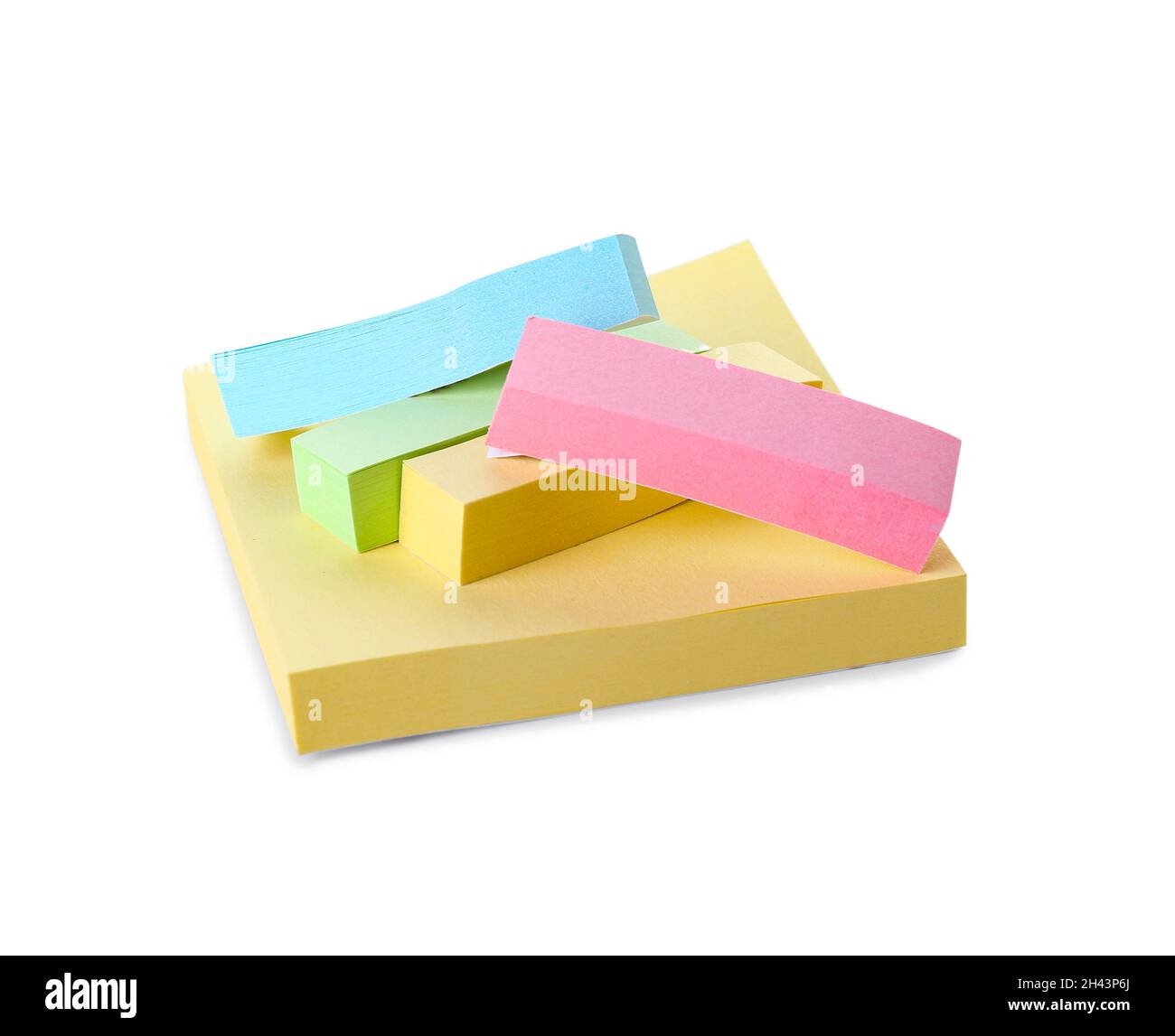 Different sticky notes on white background Stock Photo - Alamy