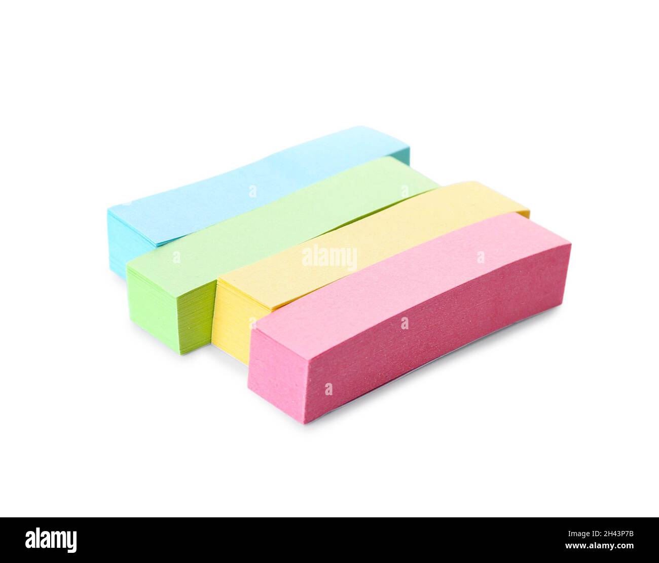 Colorful sticky notes on white background Stock Photo - Alamy