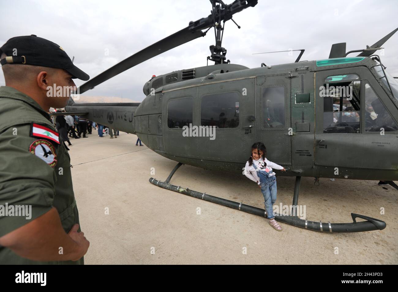 Bekaa, Lebanon. 31st Oct, 2021. A girl poses for photos in front of a ...