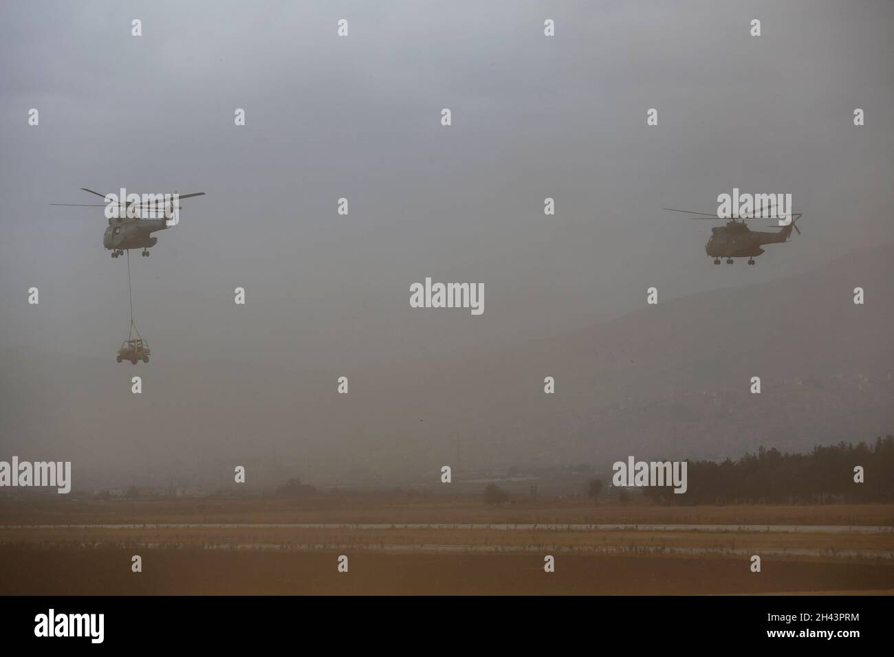 Bekaa, Lebanon. 31st Oct, 2021. Military maneuvers are performed during ...