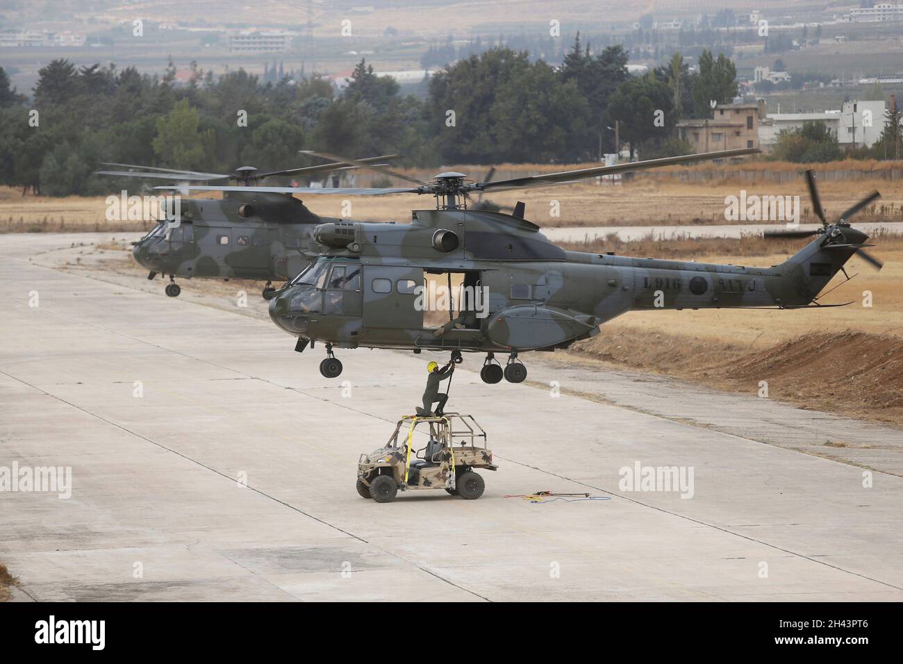 Bekaa, Lebanon. 31st Oct, 2021. Military maneuvers are performed during ...