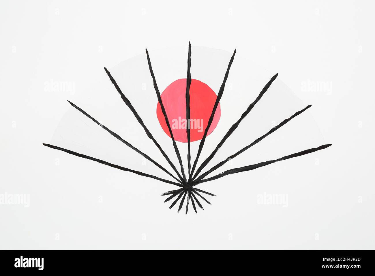 Creative beautiful drawing of Japanese flag Stock Photo - Alamy