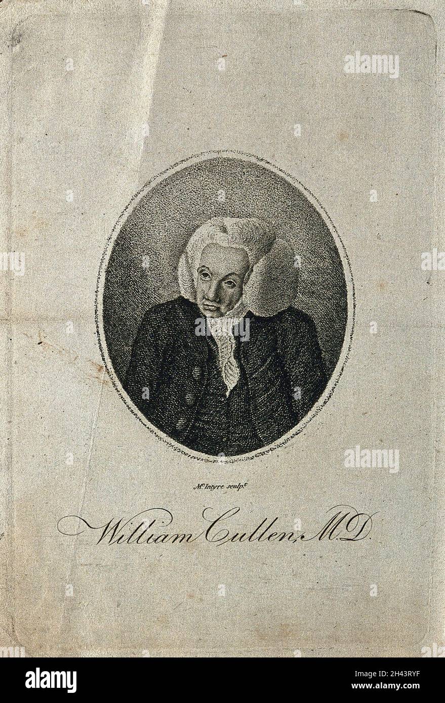 William Cullen. Etching by J. Kay, 1787 Stock Photo - Alamy