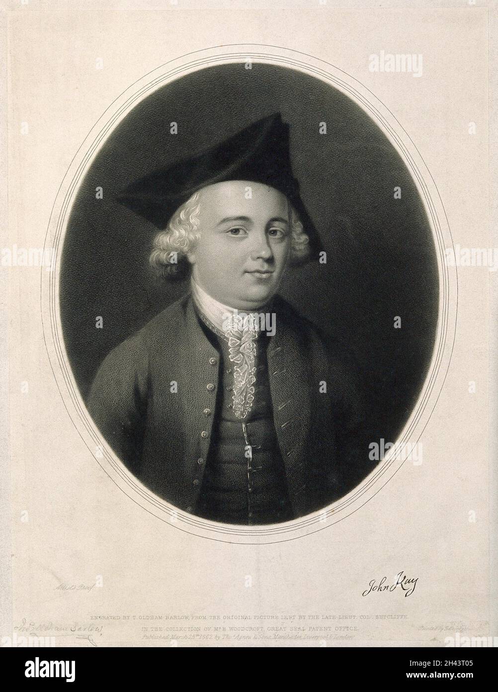 John Kay. Mezzotint by T. O. Barlow, 1862 Stock Photo - Alamy