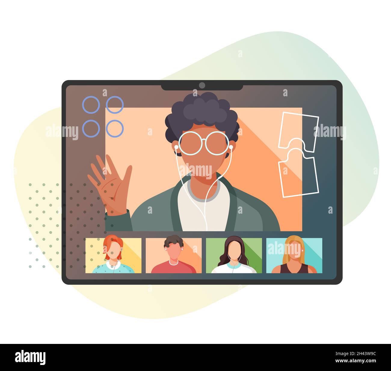 Remote classroom internet classroom Stock Vector Images - Alamy
