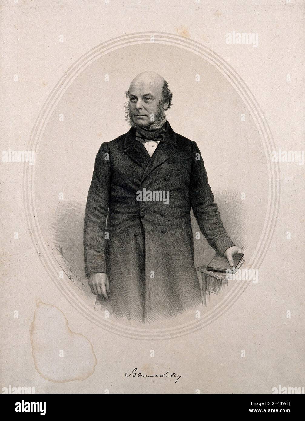 Samuel Solly. Lithograph by G. B. Black, 1863 Stock Photo - Alamy