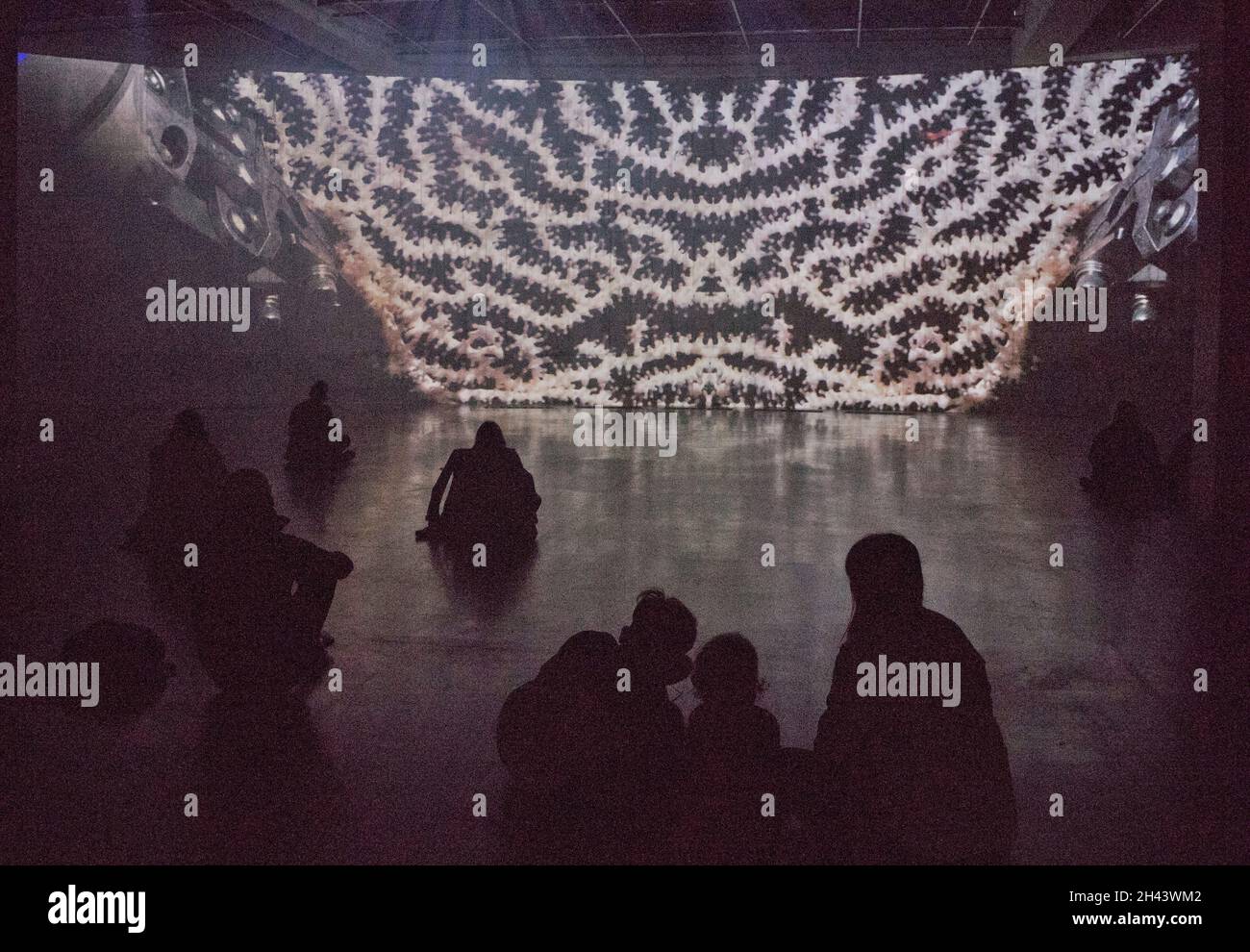 Visitors view artist Emilija Skarnulyte environmental installation at ...