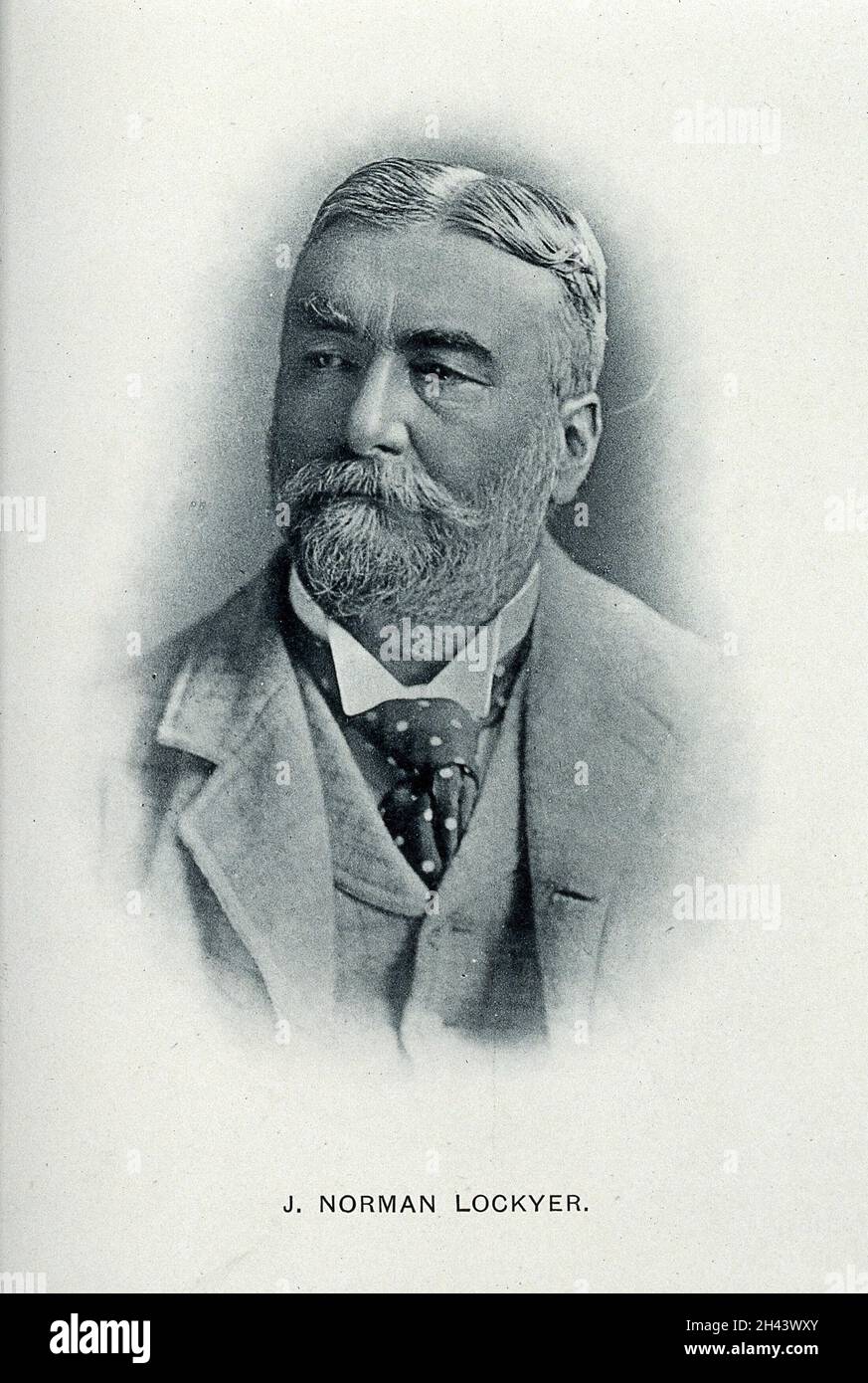 Sir Joseph Norman Lockyer. Process print after Elliott & Fry Stock ...