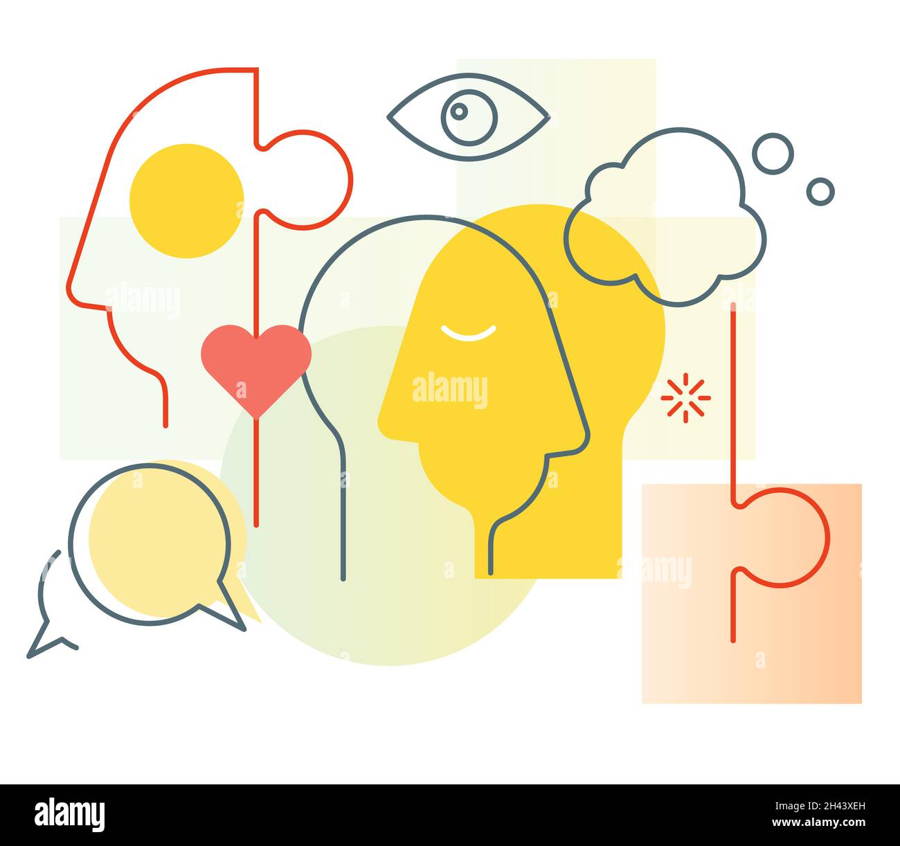 Empathy - Empathetic Design - Illustration as EPS 10 File Stock Vector ...