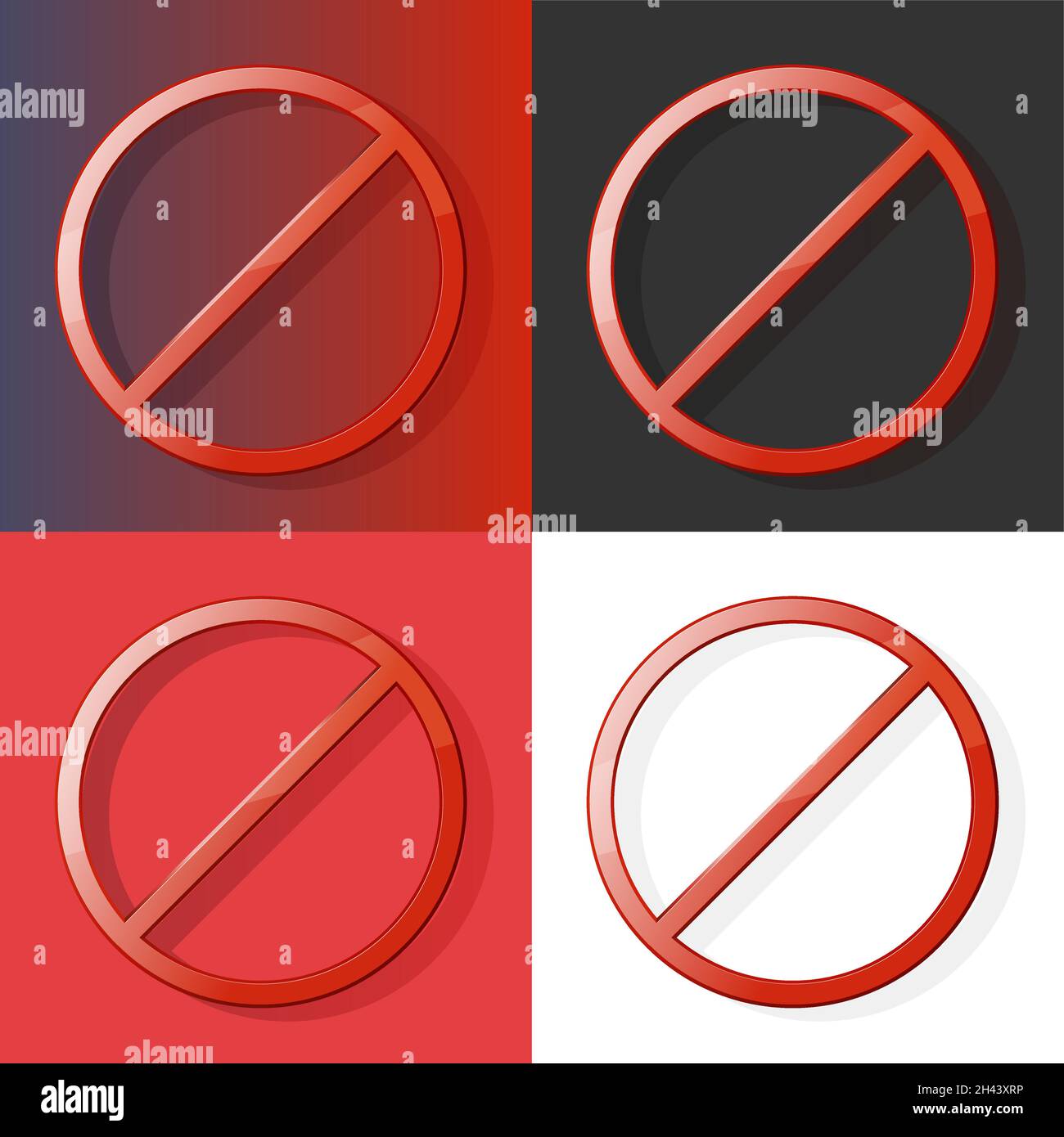 Round No Symbol - Illustration as EPS 10 File Stock Vector Image & Art ...